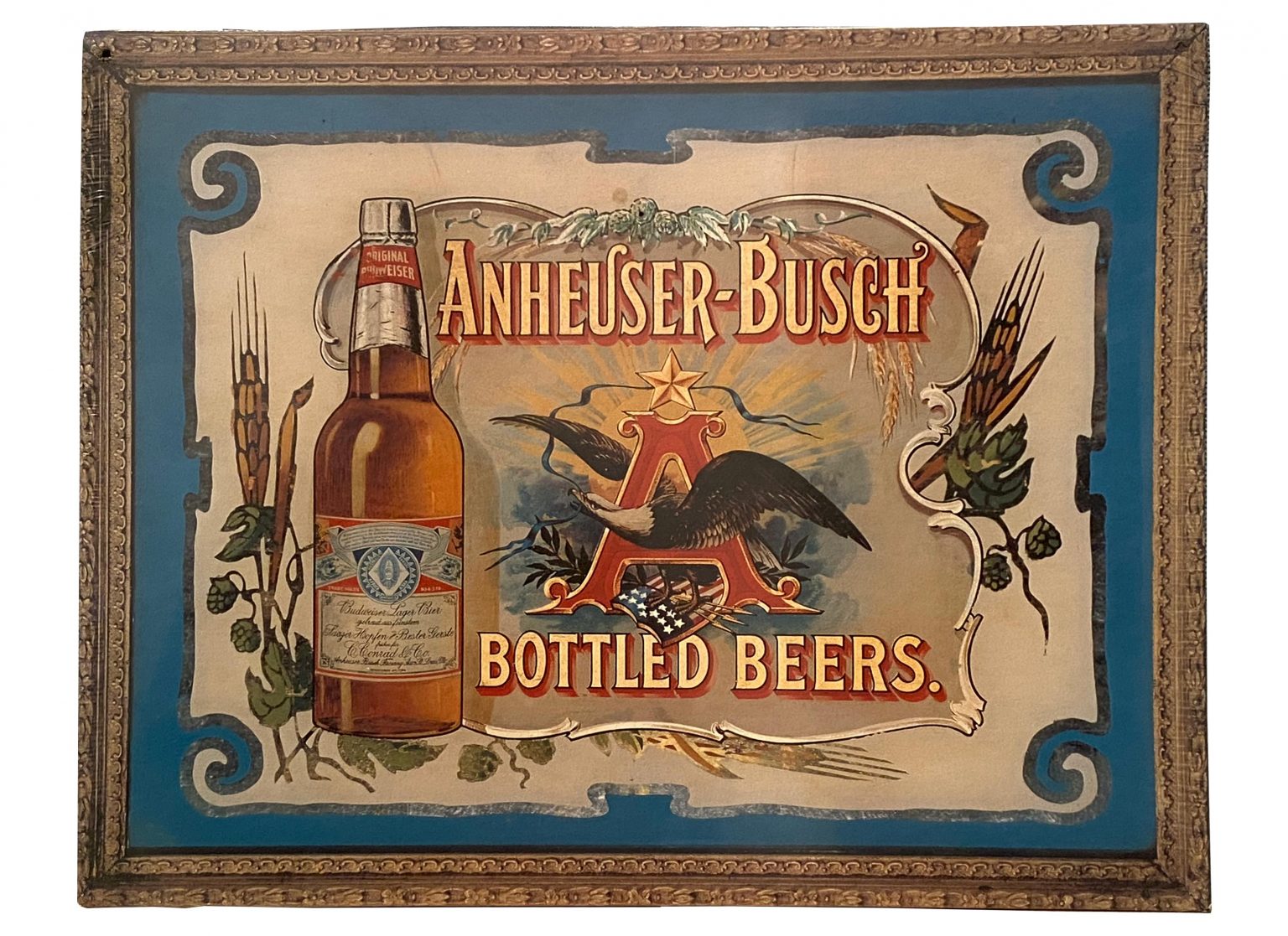 Reproduction Advertising Sign – Anheuser-Busch Bottled Beer – Giftpalace